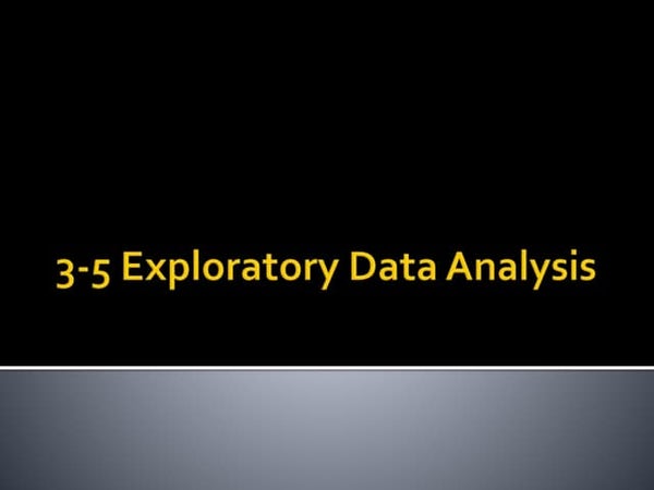 Exploratory Data Analysis Data Visualization Ppt