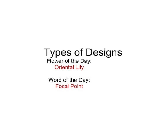 Types of flower arrangement | PPT