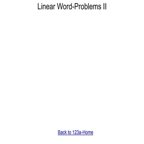 3 5linear word problems ii | PPT