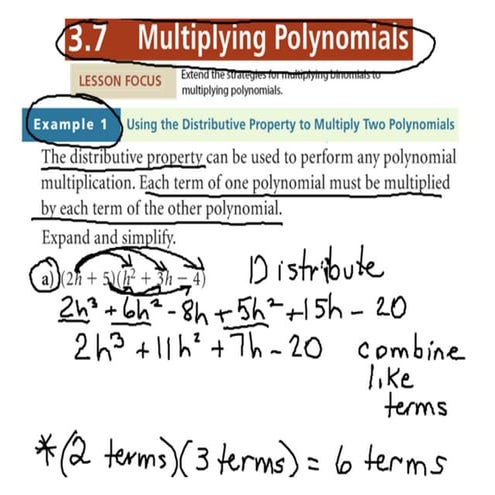 3.7 Multiply Polynomials notes 2 | PDF