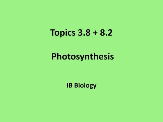 AP Biology - Photosynthesis (Part 1 | PPT
