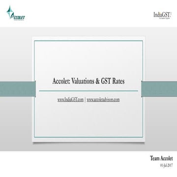 Valuation under GST & GST valuation Rule | PPTX