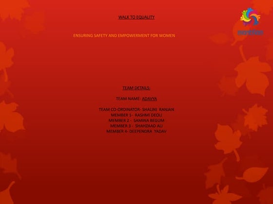 Women empowerment | PPTX | Women\'s Health | Healthy Living