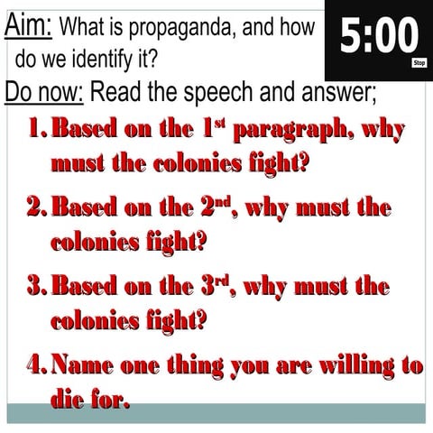 American Revolution propaganda | PPT