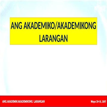 FPL-Aralin-1-Day-1.Akademiko at Di Akademiko | PDF
