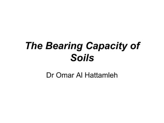 Plate load test ppt | PPTX | Geology | Science