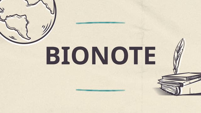 Bionote | PPTX