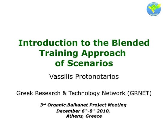 Template of a training scenario presentation | PPT