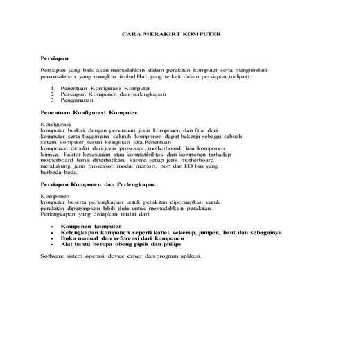 MERAKIT KOMPUTER / CPU(Central Processing Unit) | PPTX