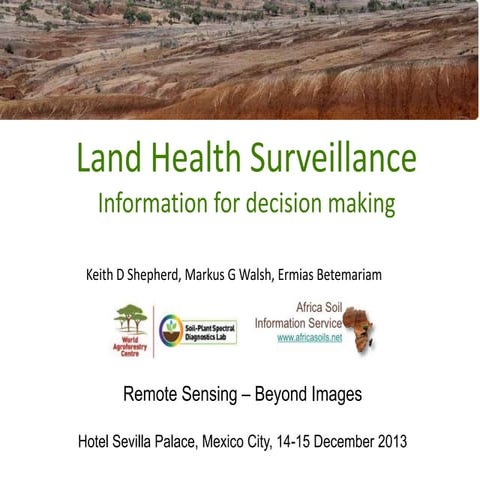 Land Health Surveillance Information for decision making | PPTX