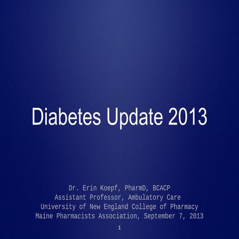 diabetes update | PPT
