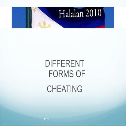 Different forms of Cheating | PPT