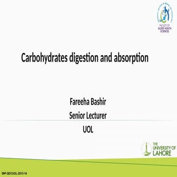 3-Digestion & Absorption of Carbohydrates.pptx
