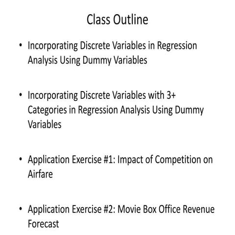Dummy Variable Regression Analysis | PPTX