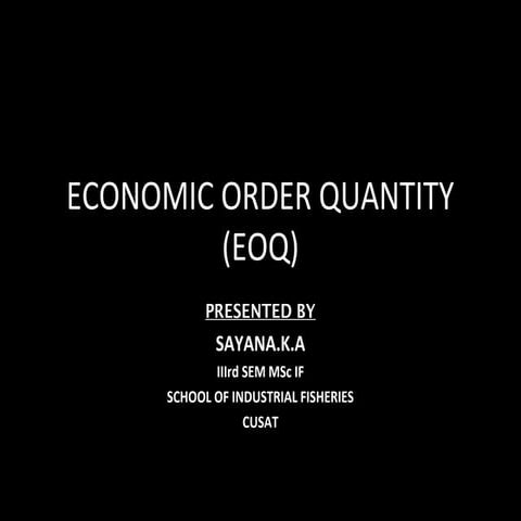 3...economic order quantity | PPT