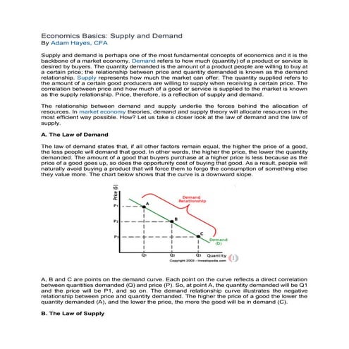 3 economics basics - supply and demand | PDF