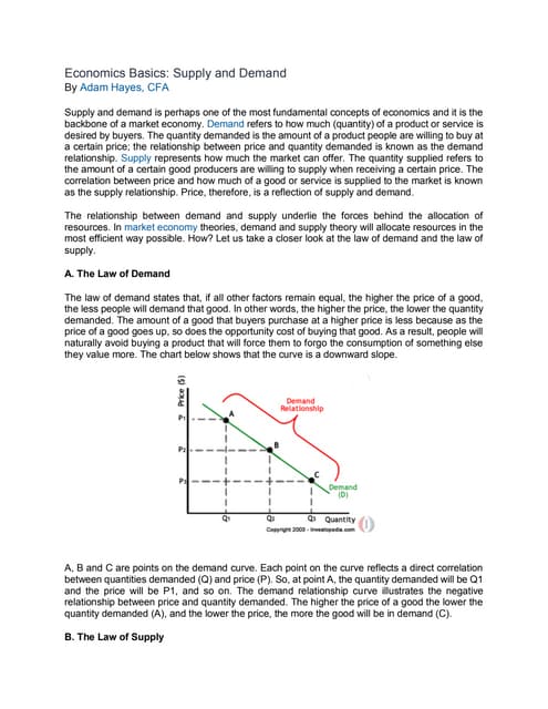 Demand and supply | PDF
