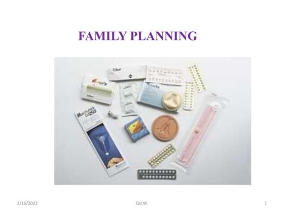 Health talk on Family Planning lesson plan - Type ,Advantages ...