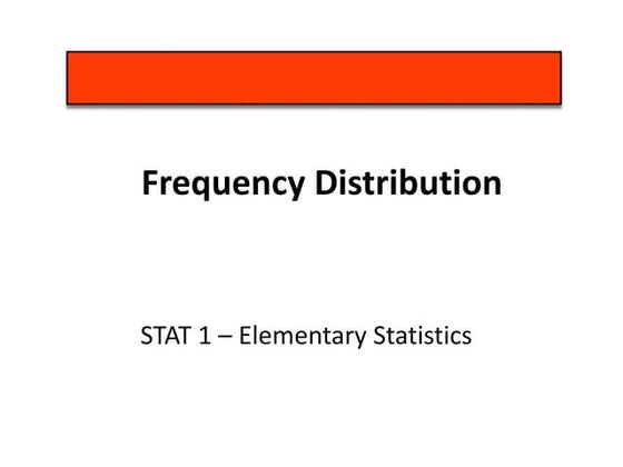 frequency distribution table | PPSX