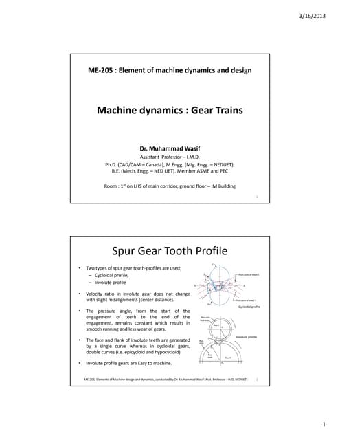 Spur gear problem and solution | PDF