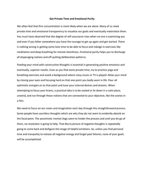 The power of focus | PPTX