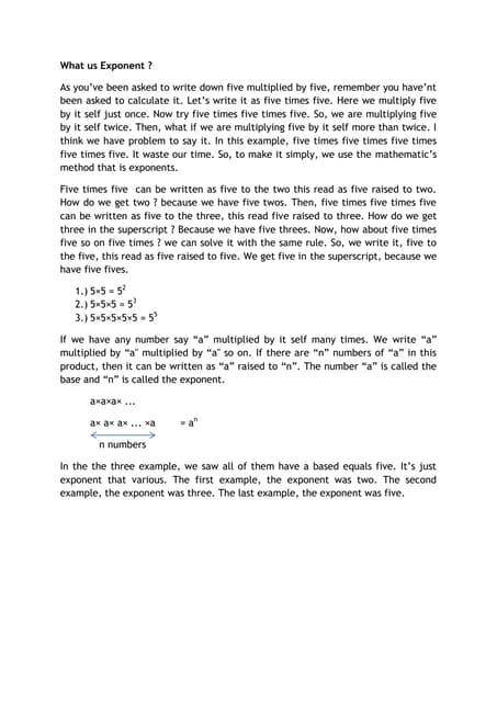 Exponent Scripts | PDF