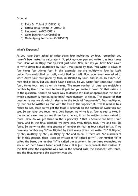 3 - Group 6 - Exponent Scripts | PDF