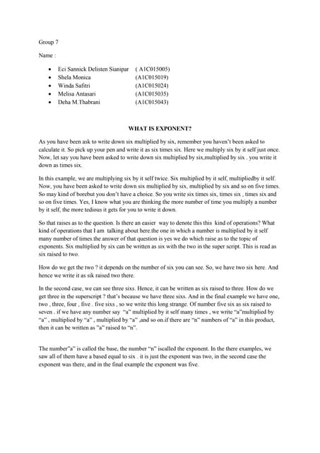 3 - Group 6 - Exponent Scripts | PDF