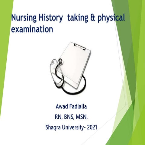 3 history taking & physical examination | PPT