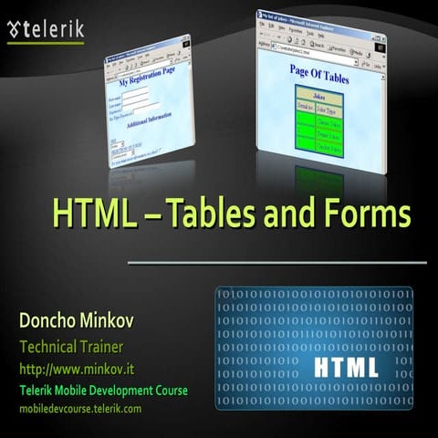 Tables And Forms In Html Ppt 