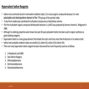 IBX,Swern and Corey Kim Reagent with Mechanisms | PPTX