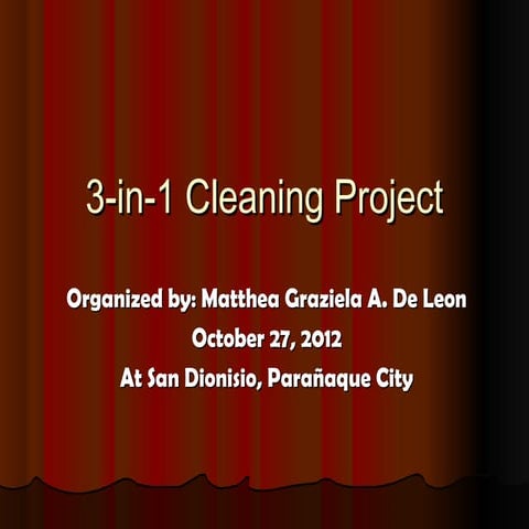 3 in-1 cleaning project | PPT