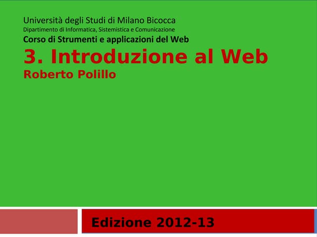 3 Introduzione Al Web Ppt
