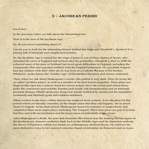 3 - Jacobean Period | PDF