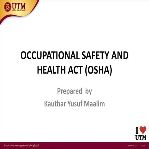 OSHA Introduction Presentation | PPT