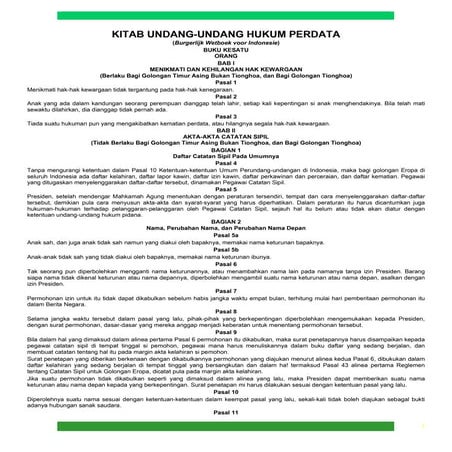 3. kitab undang undang hukum perdata | PDF