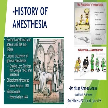 Anesthesia History of Ether