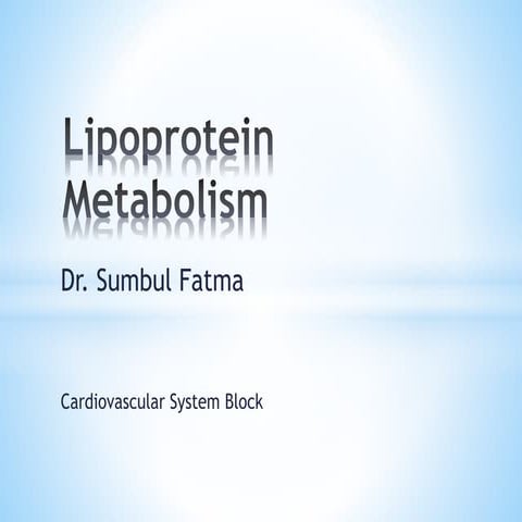 Hyperlipoproteinemia | PPTX