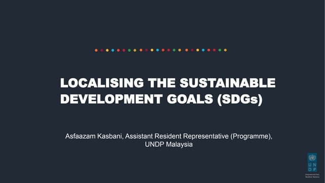 Integrating the 2030 Agenda: SDG Roadmap Malaysia | PPTX