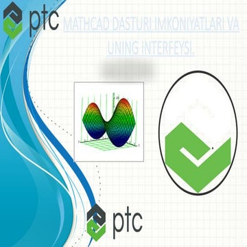 3-MA'RUZA. Mathcad mavzusini takrorolash | PPT