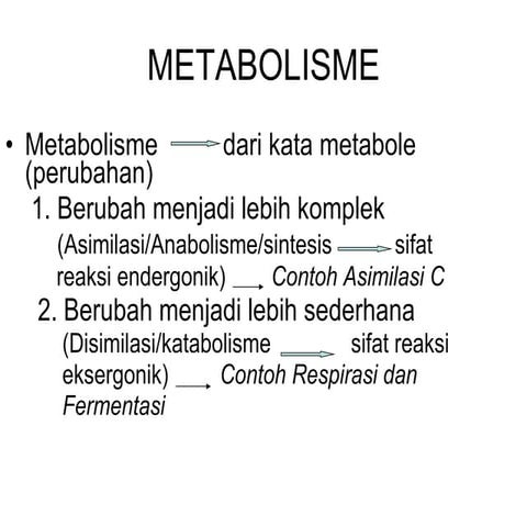 metabolisme | PPT