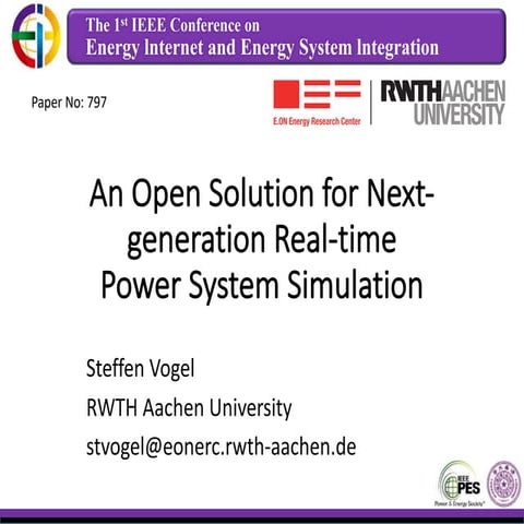An Open Solution for Next-generation Real-time Power System Simulation | PDF | Computer Software ...