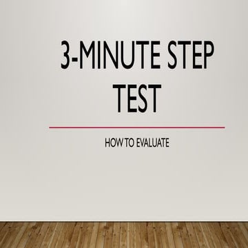 3-minute step test for physical education | PPTX