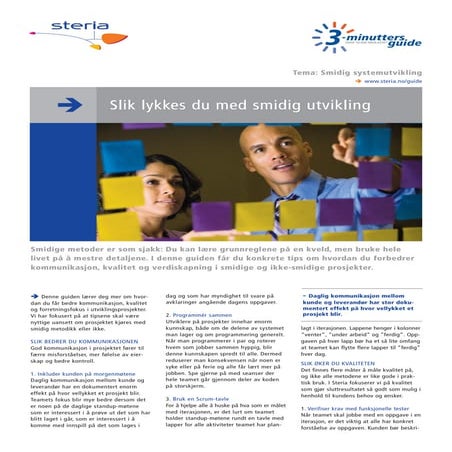 3-minutters guide: Slik lykkes du med smidig utvikling | PDF