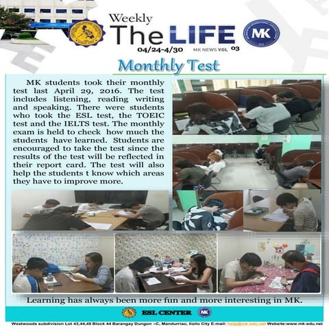 monthly test | PDF