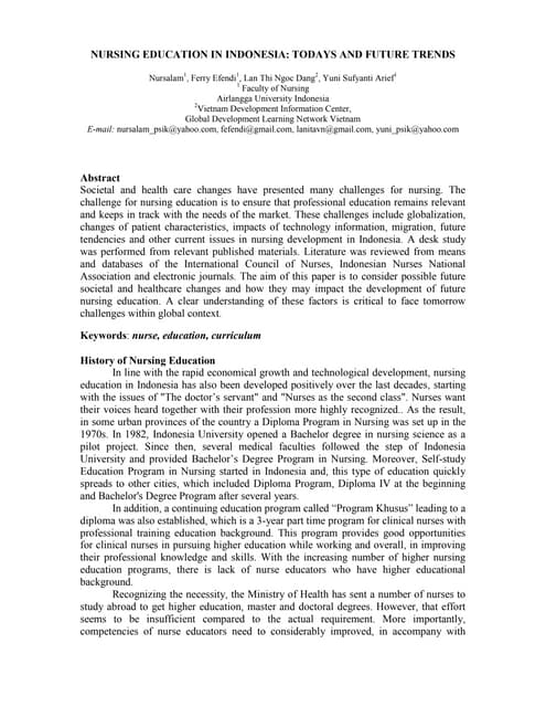 Current trends in nursing education | PPT