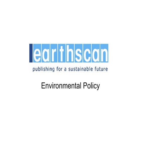 PGN Presentations: Greening a Publishing Company (Earthscan) | PPT
