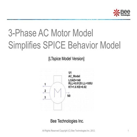 Simple Model of DC Motor using LTspice | PDF