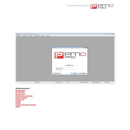 PMO Pro - Proces toelichting | PDF