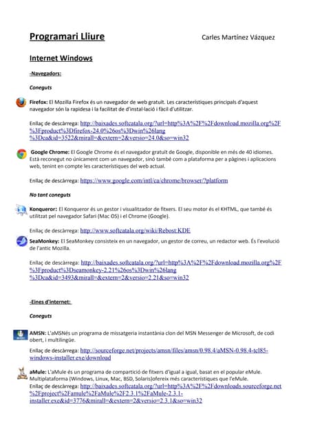 Programes mes utilitzats | PDF
